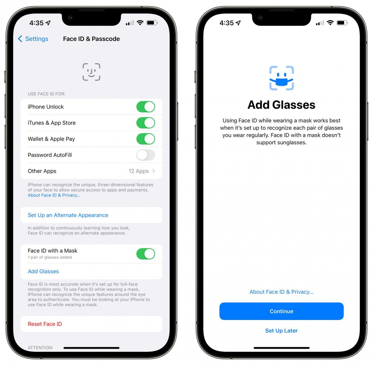 The Ios 15 4 Is Now Available Wearing A Mask Now Works In Face Id