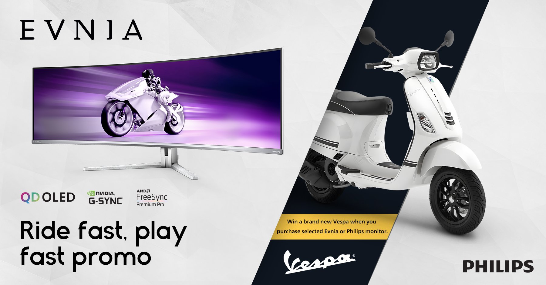 Philips Evnia Monitor PH and Vespa Motoitalia Team Up for "Ride Fast ...