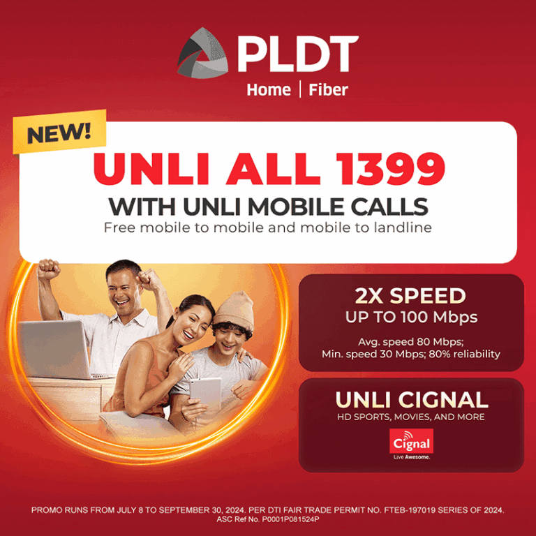 PLDT Launches New Home Fiber Unli All Plan 1399 | EveryTechEver