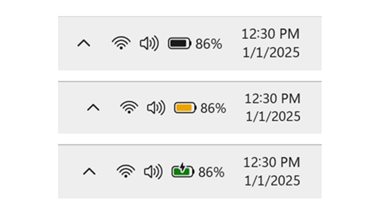 Microsoft Windows Adds Color to Battery Icon | EveryTechEver